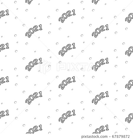 2021 number seamless vector pattern background.... - Stock Illustration ...
