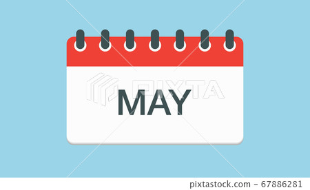 Vector icon day calendar, spring month May - Stock Illustration ...