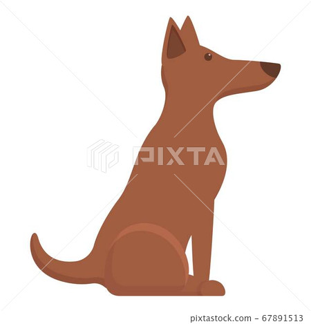 Sit command dog icon, cartoon style - Stock Illustration [67891513] - PIXTA
