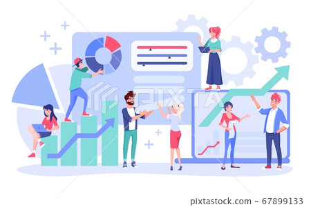 People team business workflow management process - Stock Illustration ...