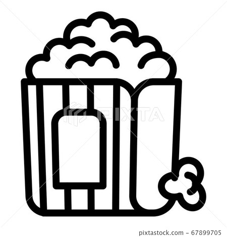 Popcorn bag icon, outline style - Stock Illustration [67899705] - PIXTA