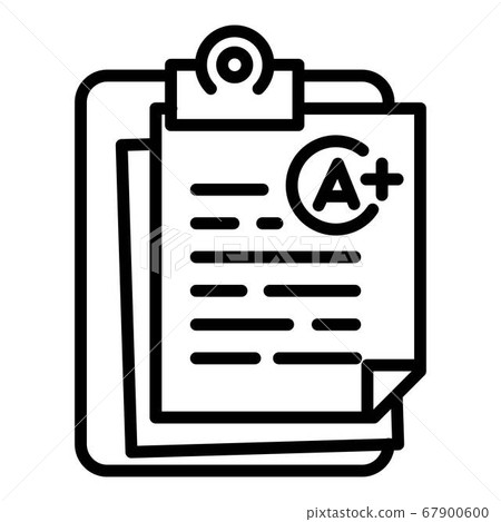 School test icon, outline style-插圖素材 [67900600] - PIXTA圖庫