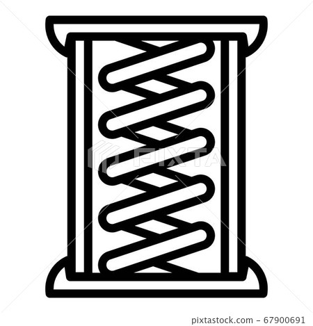 Copper coil icon, outline style - Stock Illustration [67900691] - PIXTA