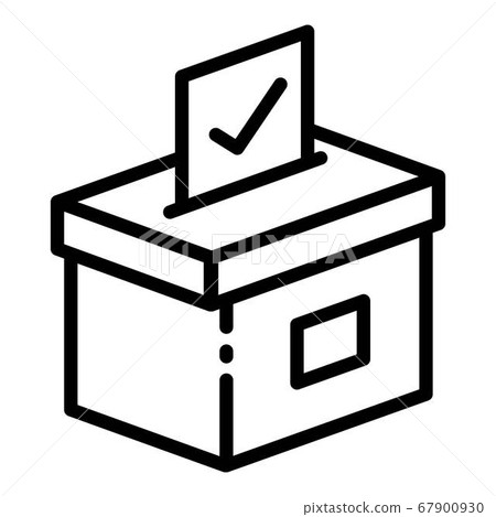 Ballot icon, outline style - Stock Illustration [67900930] - PIXTA
