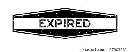 Grunge black expired word hexagon rubber seal... - Stock Illustration ...