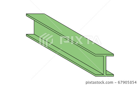 Steel frame H steel green green - Stock Illustration [67905854] - PIXTA