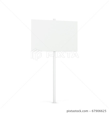 Blank white placard mockup - Stock Illustration [67906625] - PIXTA