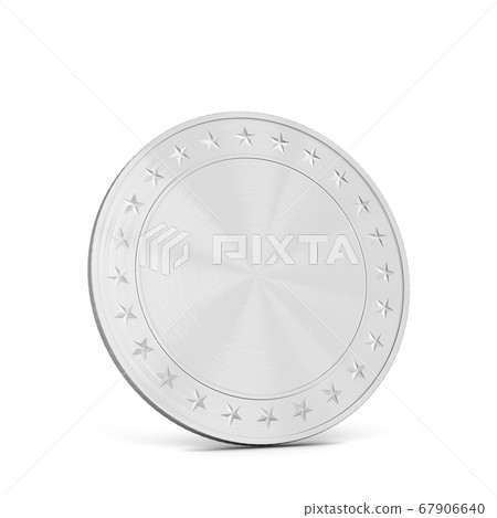 Empty silver coin - Stock Illustration [67906640] - PIXTA