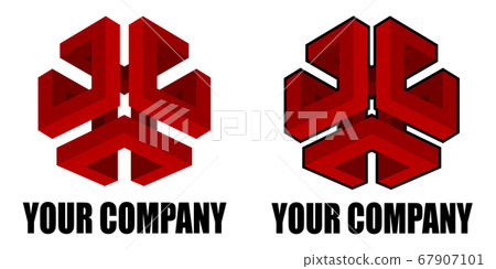Red square logo for your business-插圖素材 [67907101] - PIXTA圖庫