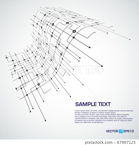Abstract technology electronic circuit - Stock Illustration [67907125 ...