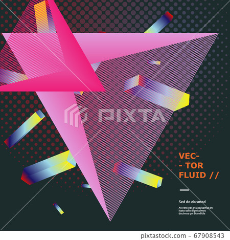Colorful abstract triangle in modern style on... - Stock Illustration ...