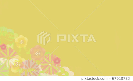 Japanese pattern yellow background illustration... - Stock Illustration ...