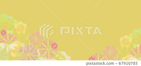 Japanese pattern yellow background illustration... - Stock Illustration ...