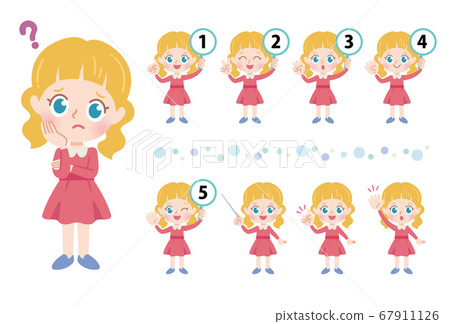 Number girl whole body illustration - Stock Illustration [67911126] - PIXTA
