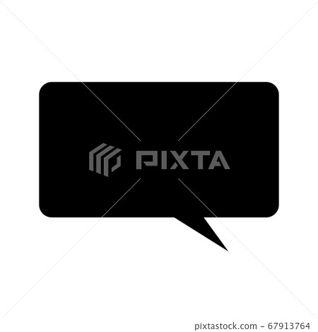 Square balloon icon (black) - Stock Illustration [67913764] - PIXTA