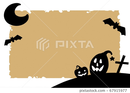 Halloween-background-simple frame - Stock Illustration [67915977] - PIXTA