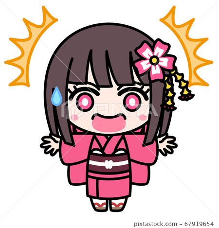 Japanese woman surprised - Stock Illustration [67919654] - PIXTA
