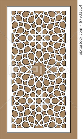Cnc decorative pattern, jali design, interior... - Stock Illustration ...