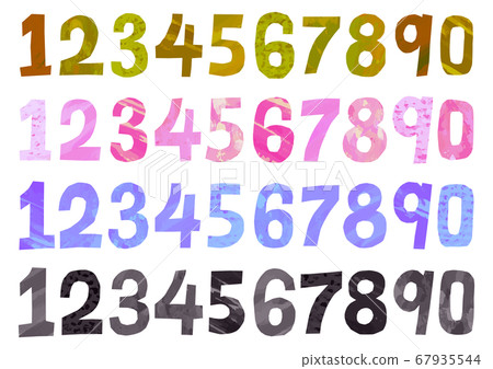 Vector handwritten illustration of numbers - Stock Illustration ...