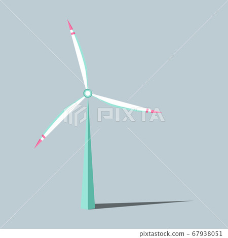 Vector illustration. Windmills with shadow.... - Stock Illustration ...