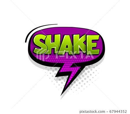 Comic text Shake speech bubble pop art style - Stock Illustration ...