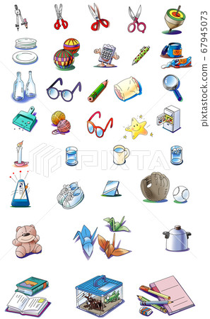 Collection of cut objects - Stock Illustration [67945073] - PIXTA