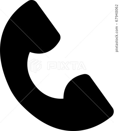 Simple telephone (handset) pictogram - Stock Illustration [67948062 ...