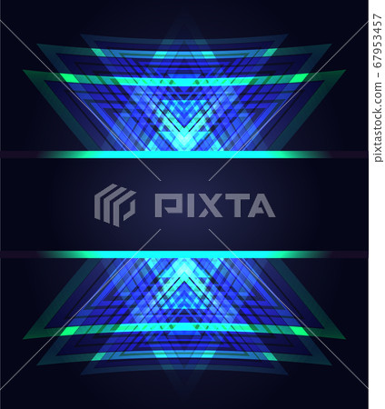 Template vector neon geometric card . Element - Stock Illustration ...