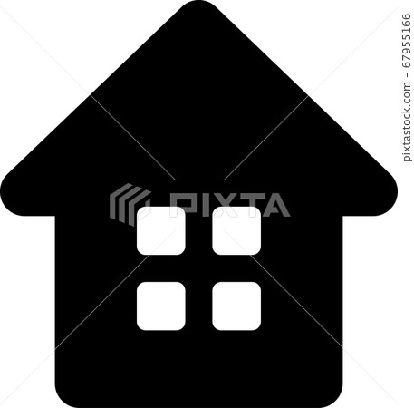 Simple house pictogram - Stock Illustration [67955166] - PIXTA