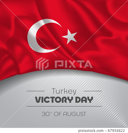 Turkey happy victory day greeting card, banner... - Stock Illustration ...