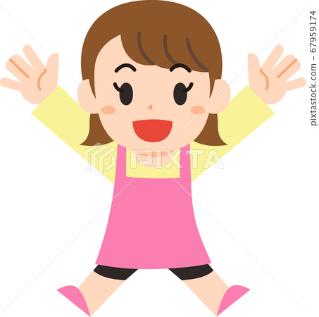 Girls Banzai - Stock Illustration [67959174] - PIXTA