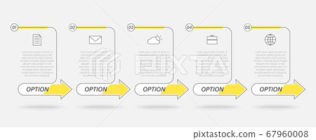 Business linear text box infographic, Timeline - Stock Illustration ...
