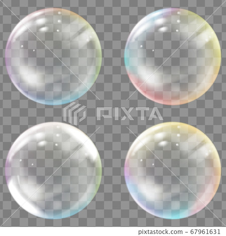 Transparent colored soap or water bubbles. - Stock Illustration ...