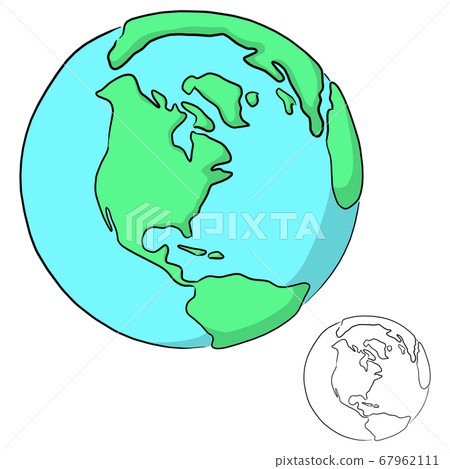 planet earth with shadow vector illustration - Stock Illustration ...