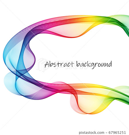 Wavy vector horizontal color wave on a white... - Stock Illustration ...