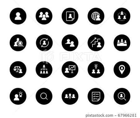 HR icon set/Interview/Business/Raise/Job hunting - Stock Illustration ...