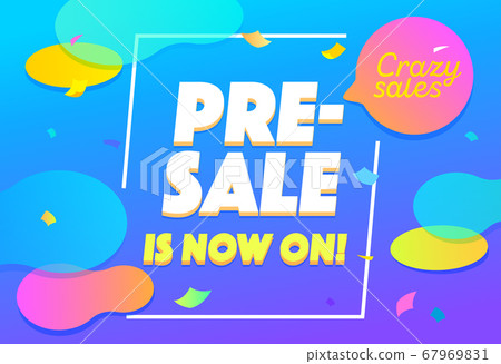 Pre-sale banner design. Discount flyer design.... - Stock Illustration ...
