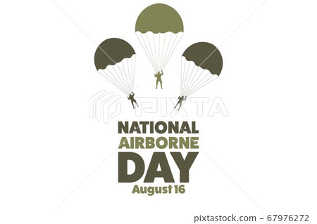 National Airborne Day. August 16. Holiday... - Stock Illustration ...