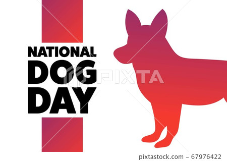 National Dog Day. August 26. Holiday concept.... - Stock Illustration ...