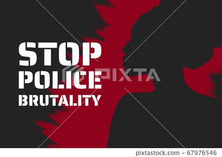 Stop police brutality concept. Template for... - Stock Illustration ...