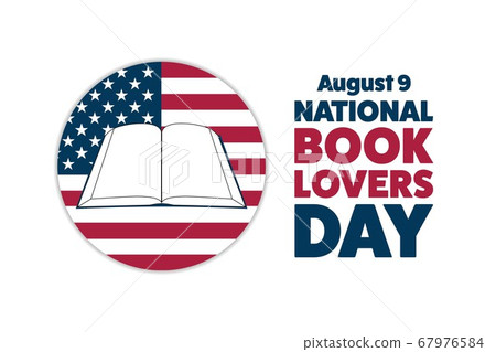 National Book Lovers Day. August 9. Holiday... - Stock Illustration ...
