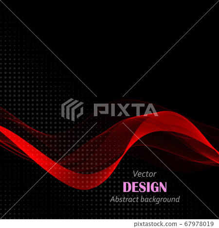 Vector Abstract shiny color red wave design... - Stock Illustration ...