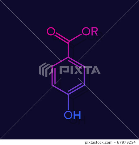 paraben molecule chemical structure, vector - Stock Illustration ...