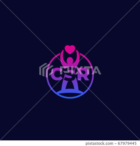 CSR icon, corporate social responsibility logo - Stock Illustration ...