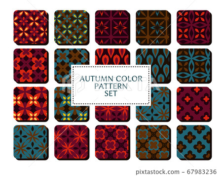 Autumn color pattern background material - Stock Illustration [67983236 ...