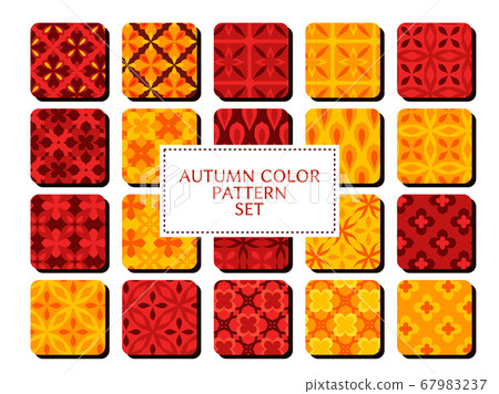 Autumn color pattern background material - Stock Illustration [67983237 ...