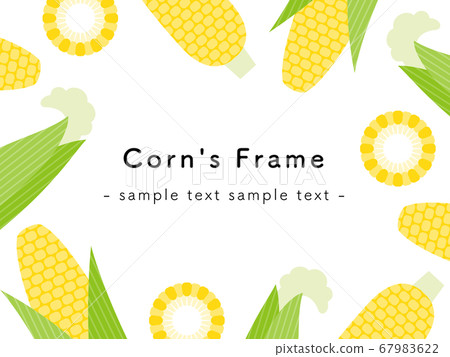 Simple corn frame/sideways - Stock Illustration [67983622] - PIXTA