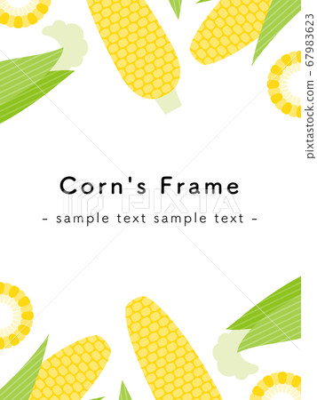 Simple corn frame/portrait - Stock Illustration [67983623] - PIXTA