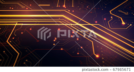 High tech technology modern design digital - Stock Illustration ...