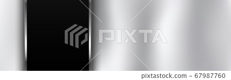 Texture panorama of silver metal with reflection - Stock Illustration ...